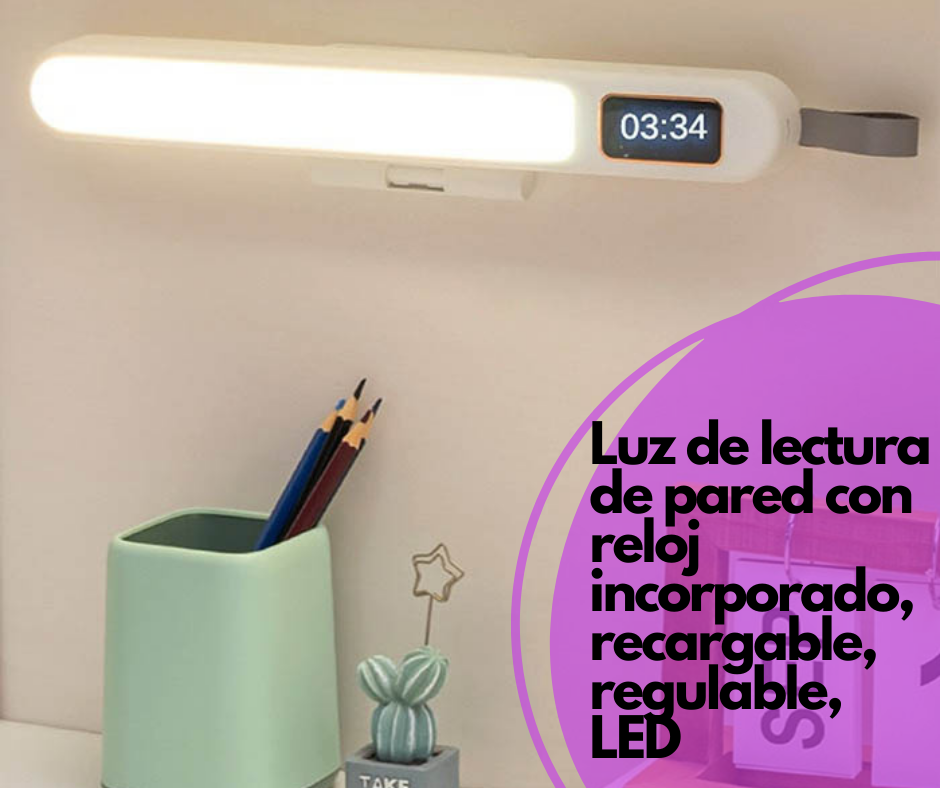 LAMPARA LED CON RELOJ – Casalindaeasyhome.pe
